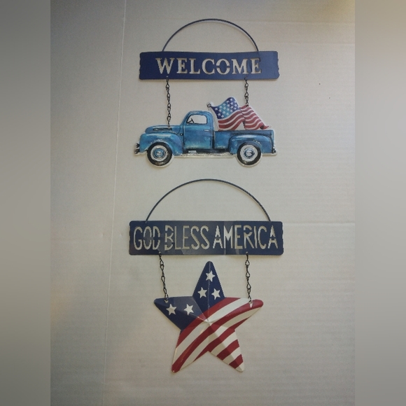 None | Accents | Welcome Sign God Bless America Sign | Poshmark